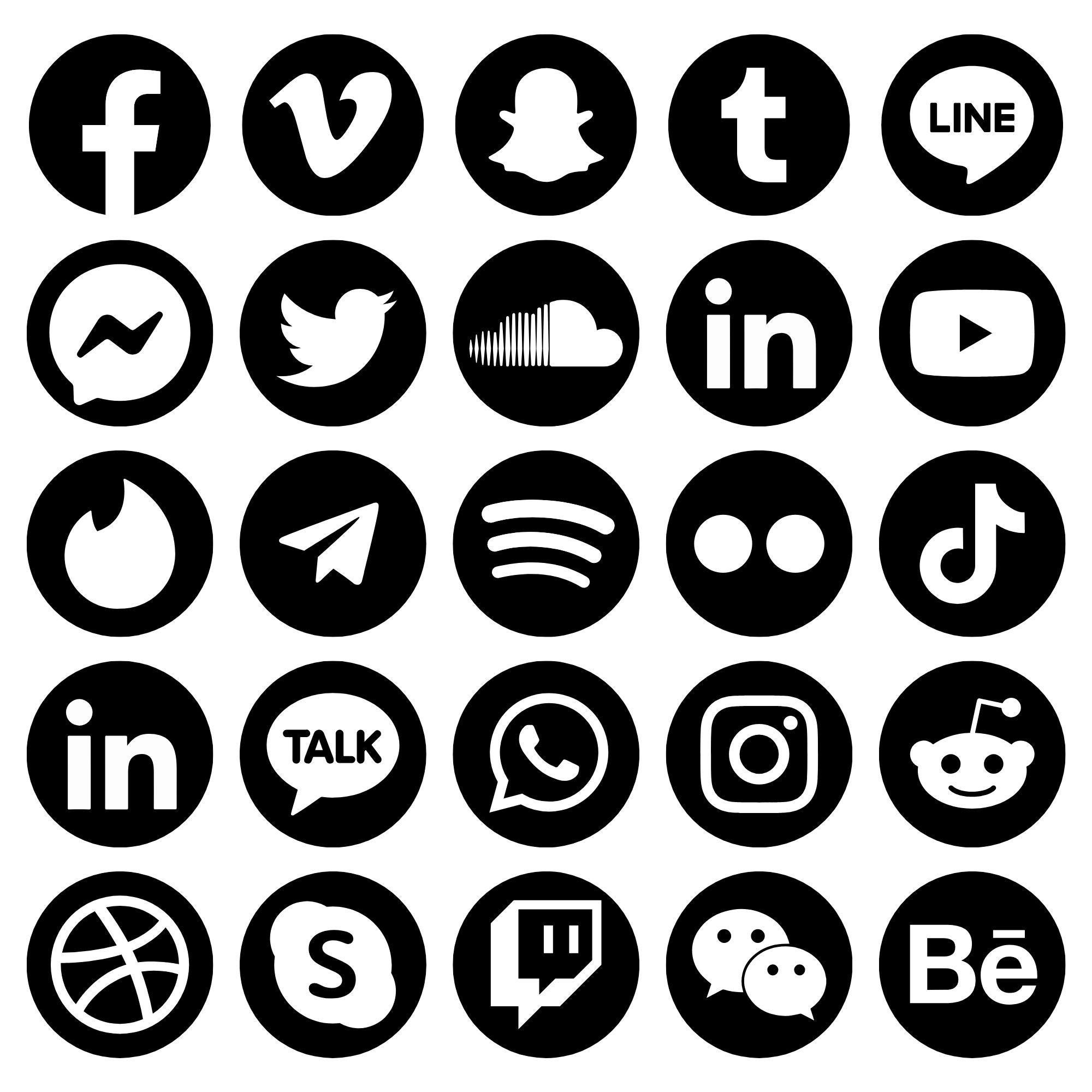 Bundle of Social Media Icons Svg, Social Media Icons Svg, Colorful ...