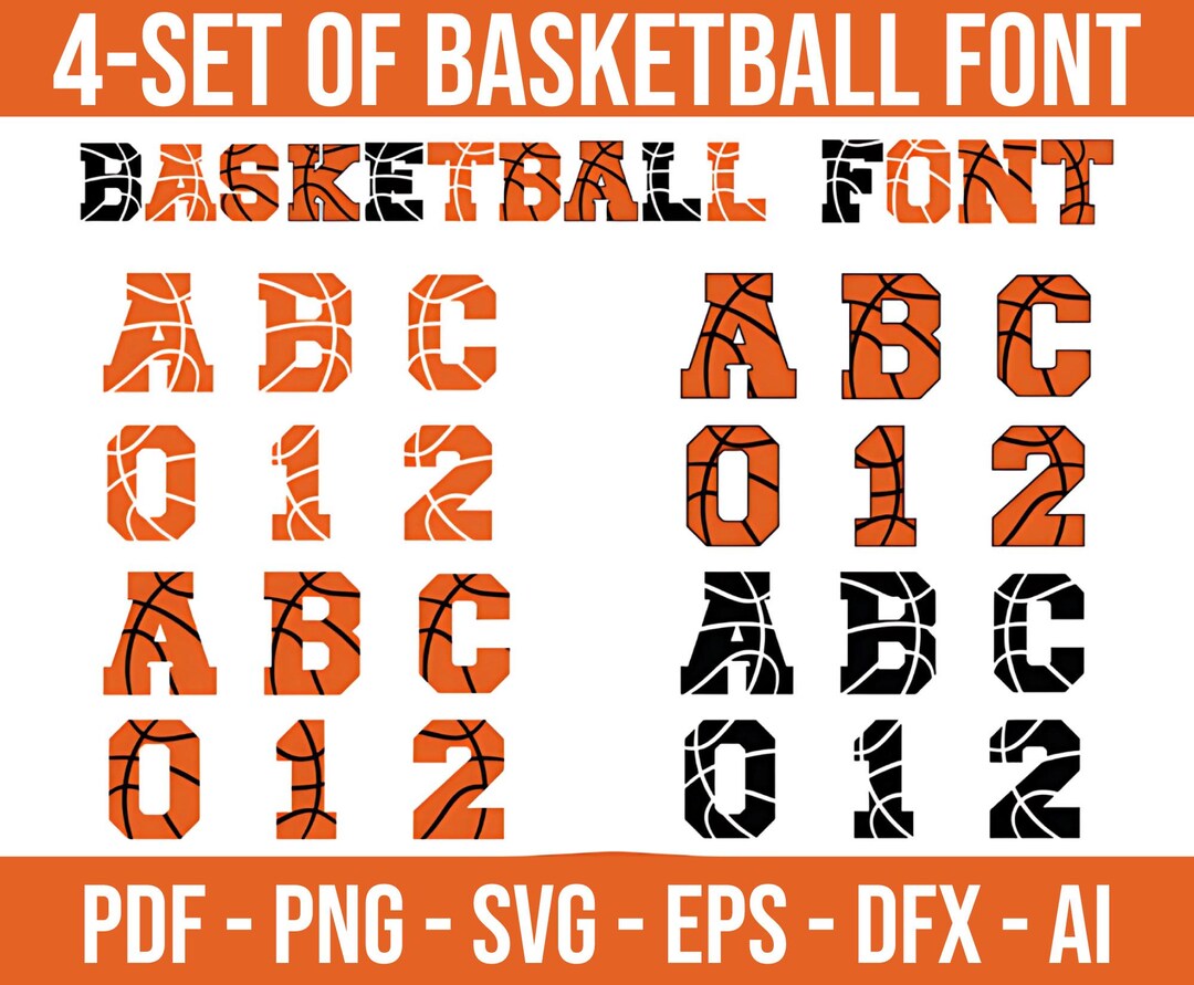 New Basketball Alphabet SVG, Basketball Font SVG, Basketball Letters ...