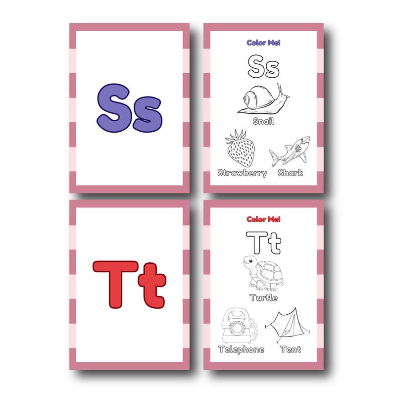 New Alphabet Worksheets Printable Tracing Coloring Homeschool Teacher ...