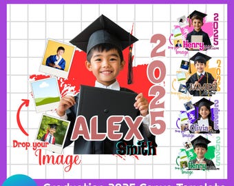 Kids Graduation Canva Editable Template, Class of 2025 Kids Graduation ...