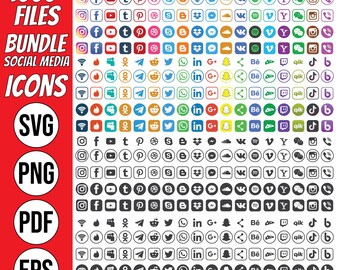 Bundle of Social Media Icons SVG, Bundle of Colorful Icons SVG ...