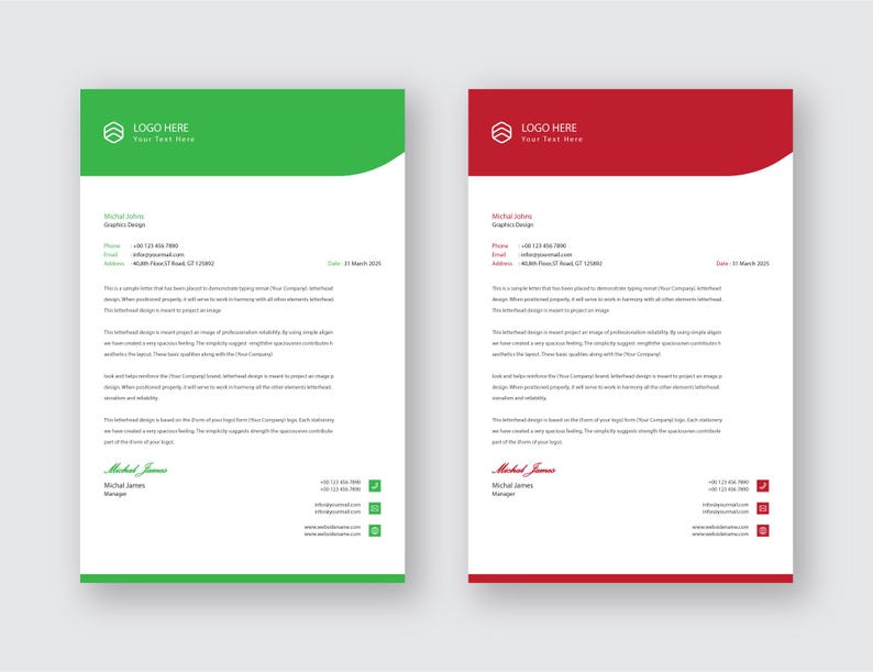 Mega Bundle of Letterhead Template | Letterhead Template | Minimalist ...