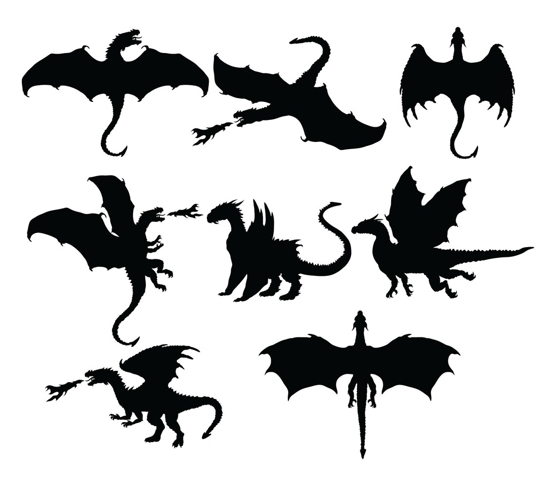 Dragon SVG Bundle, Dragons SVG, Medieval Svg, Fire Dragon Svg ...