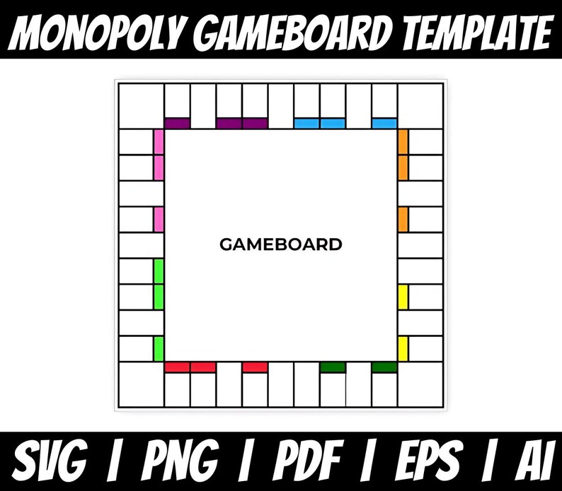 New Editable Monopoly Bundle, Blank Monopoly Template, Custom Monopoly ...