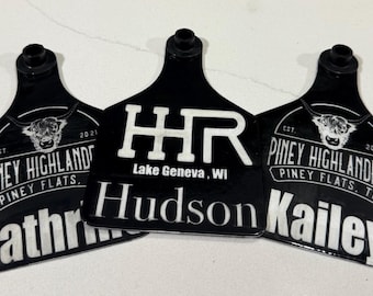 Custom Cattle Ear Tags -UV Printed NO Vinyl Used - Personalized ...