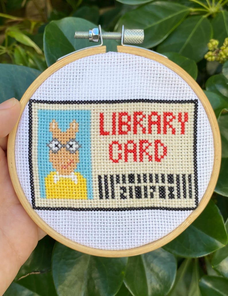 Arthur’s Library Card - PDF Cross Stitch Pattern - Etsy