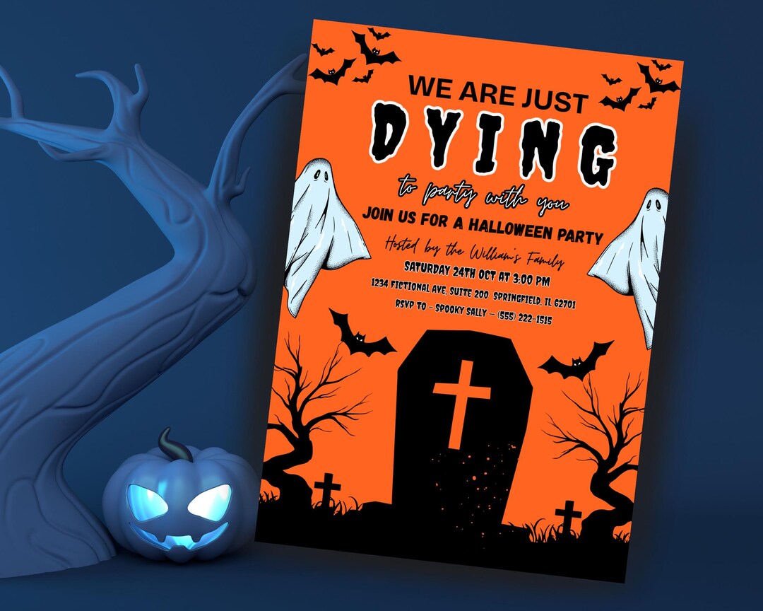 Editable Gothic Halloween Invitation: Spooky Party Template, Printable ...