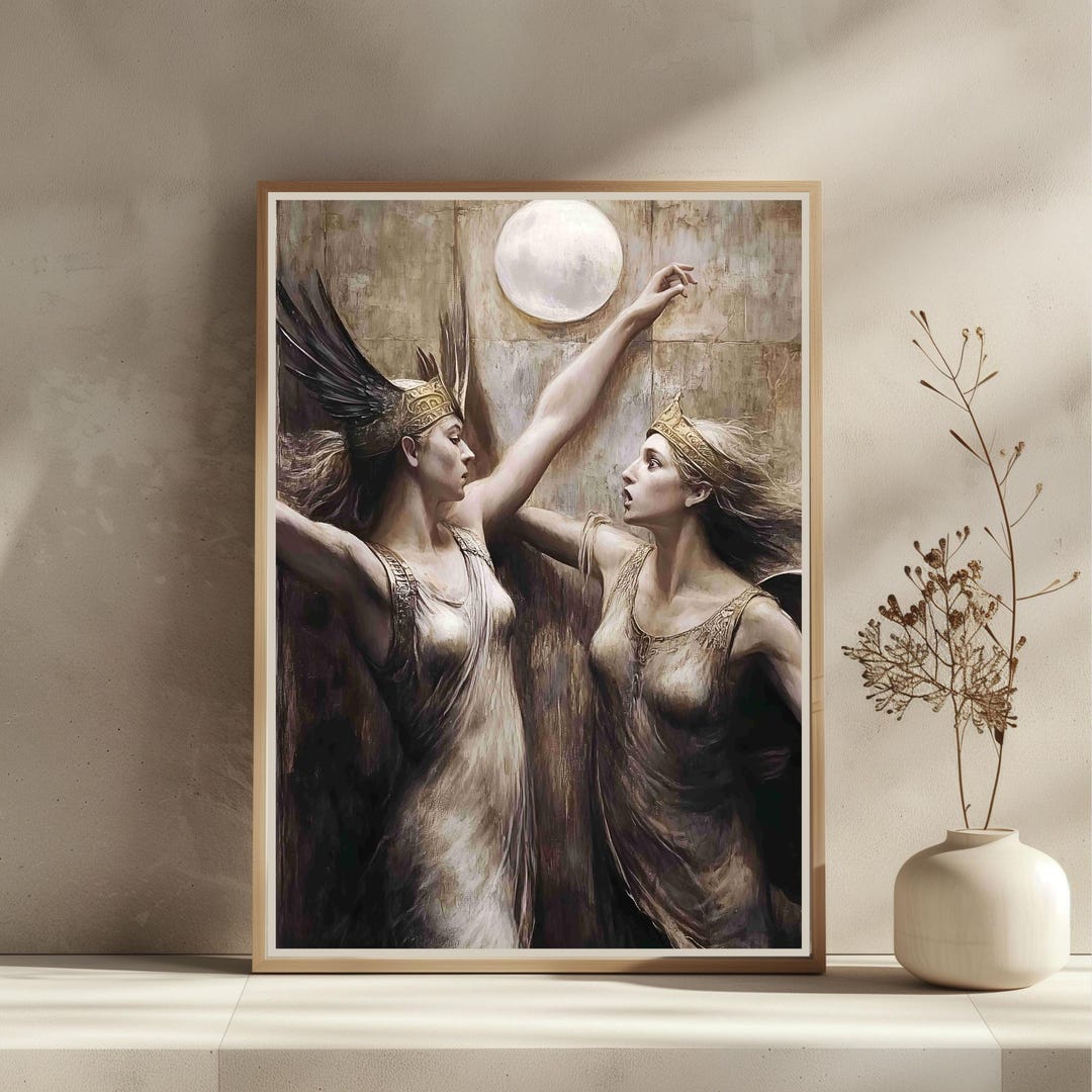 Persephone and Demeter Wall Art | Painting | Greek Mythology | Goddess ...