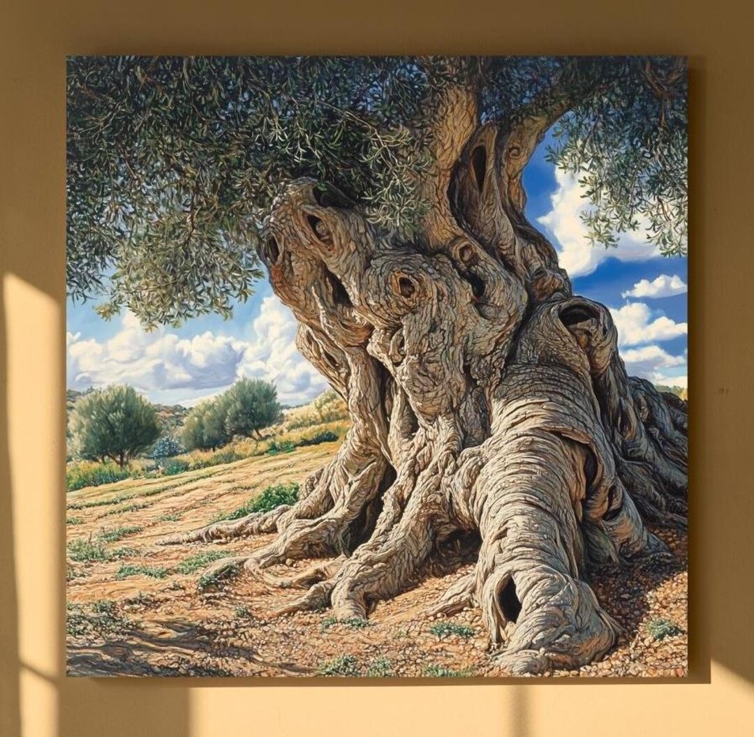 Old Olive Tree Wall Art | an Ancient Olive Grove in Greece | Art Design ...
