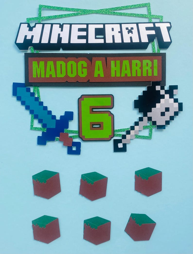 Minecraft Cake Topper - Etsy