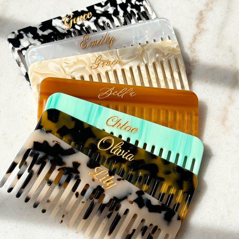 Engraved Wide Comb - Etsy