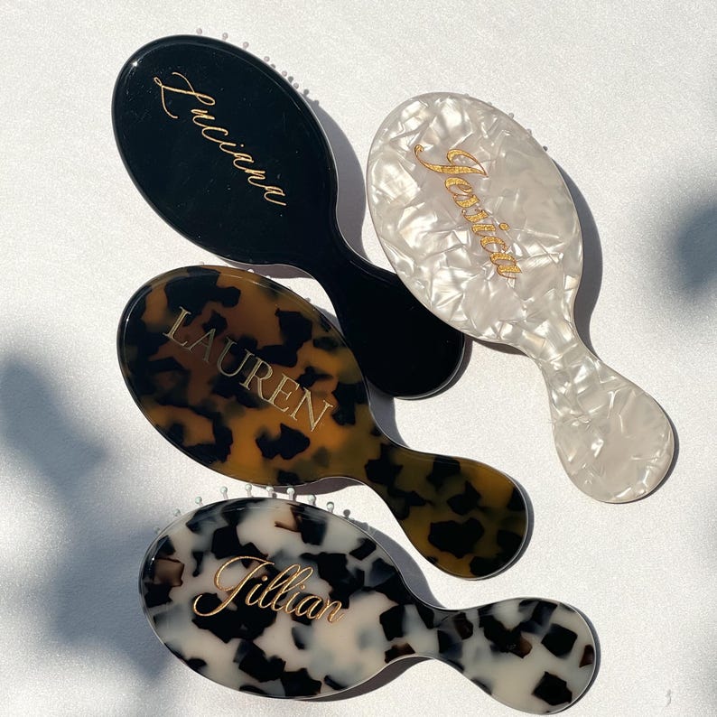 Personalized Engraved Hair Comb, Custom Name Purse Comb, Mini Hairbrush ...
