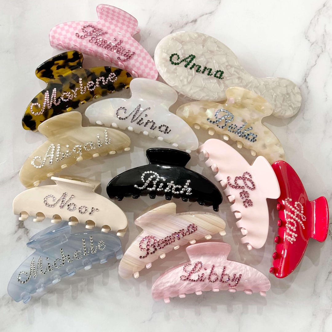 Custom Name Hair Clips, Hair Claw, Custom Hair Comb - Etsy
