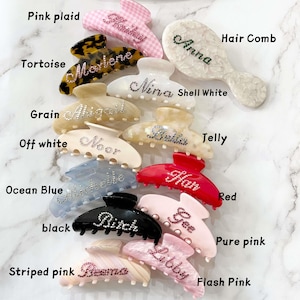 Custom Name Hair Clips, Hair Claw, Custom Hair Comb - Etsy