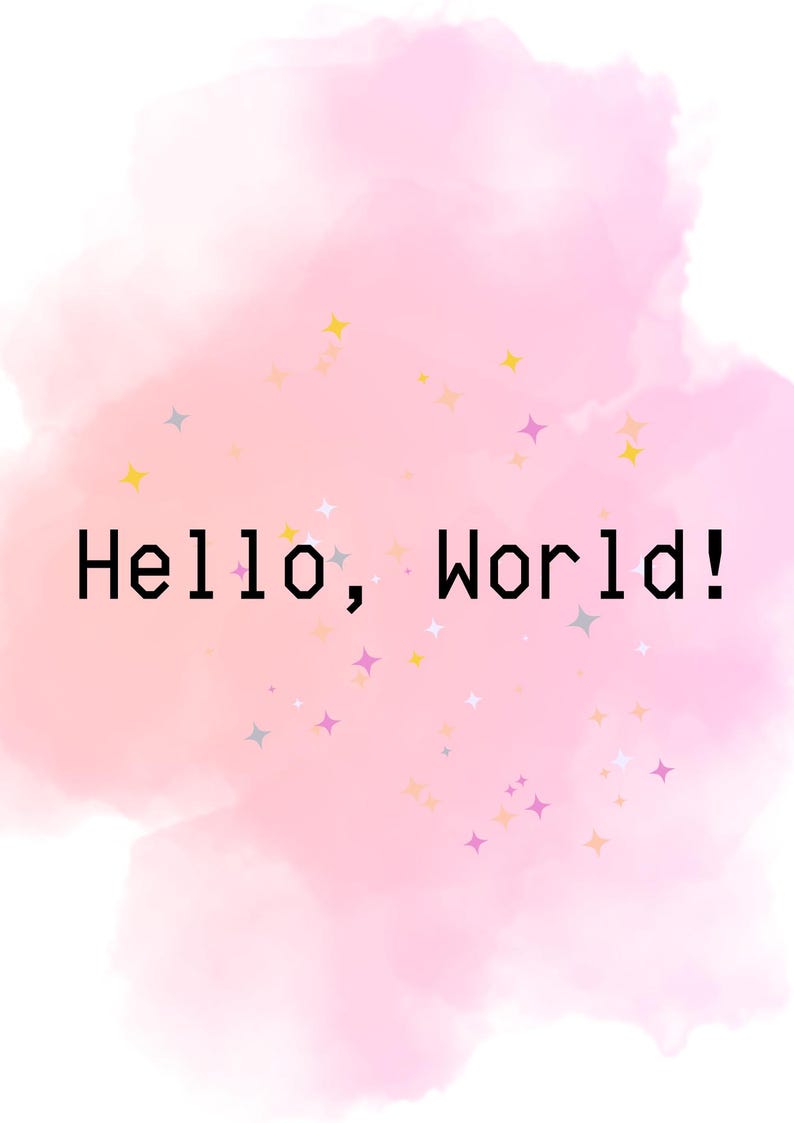 Digital Print "hello, World!" A3 Size - Etsy