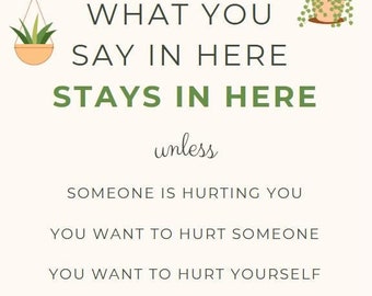 Confidentiality Poster | School Counseling Office Decor | Therapist ...