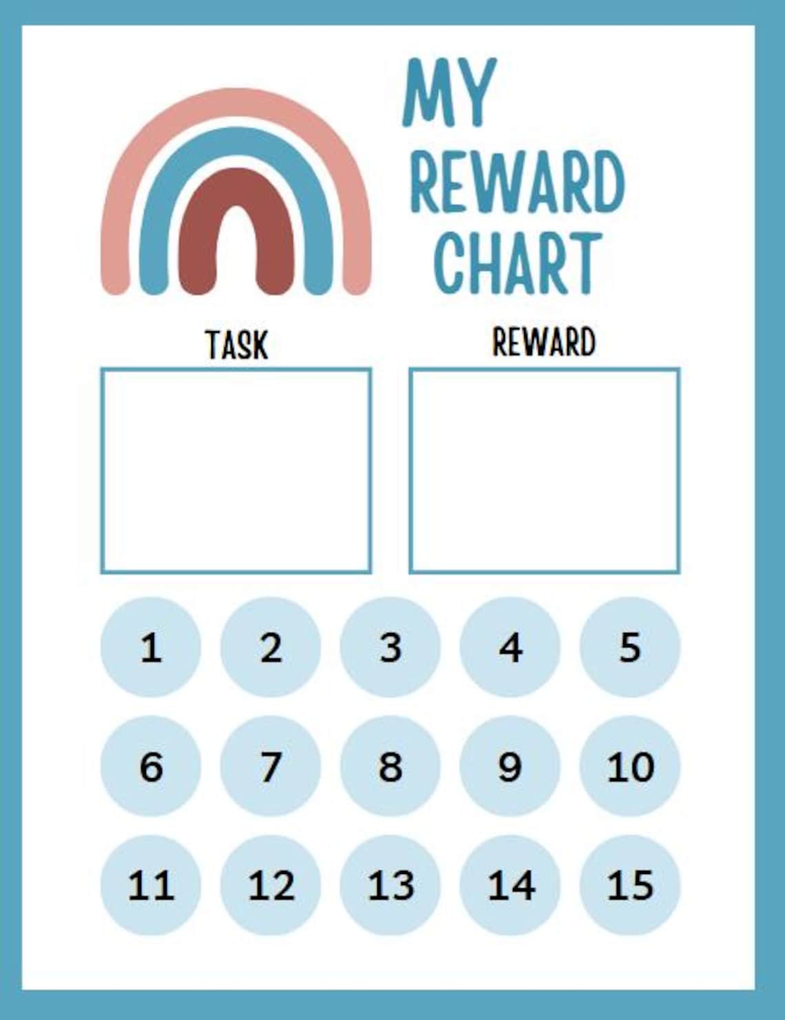 Customize Behavior Chart | Reward Tracker | Instant Download ...