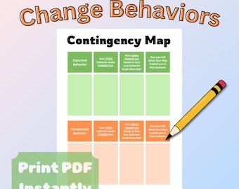 Contingency Map Worksheet | Printable Chart | Therapy | Decision Making ...