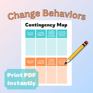 Contingency Map Worksheet | Printable Chart | Therapy | Decision Making ...