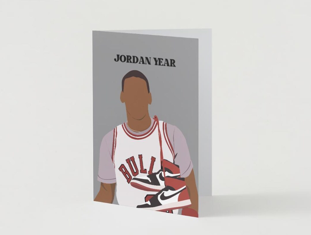 Michael Jordan jordan Year Birthday Card - Etsy