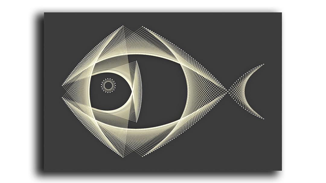 Relaxed Fish - String Art Template (75 X 50 Cm) - Etsy