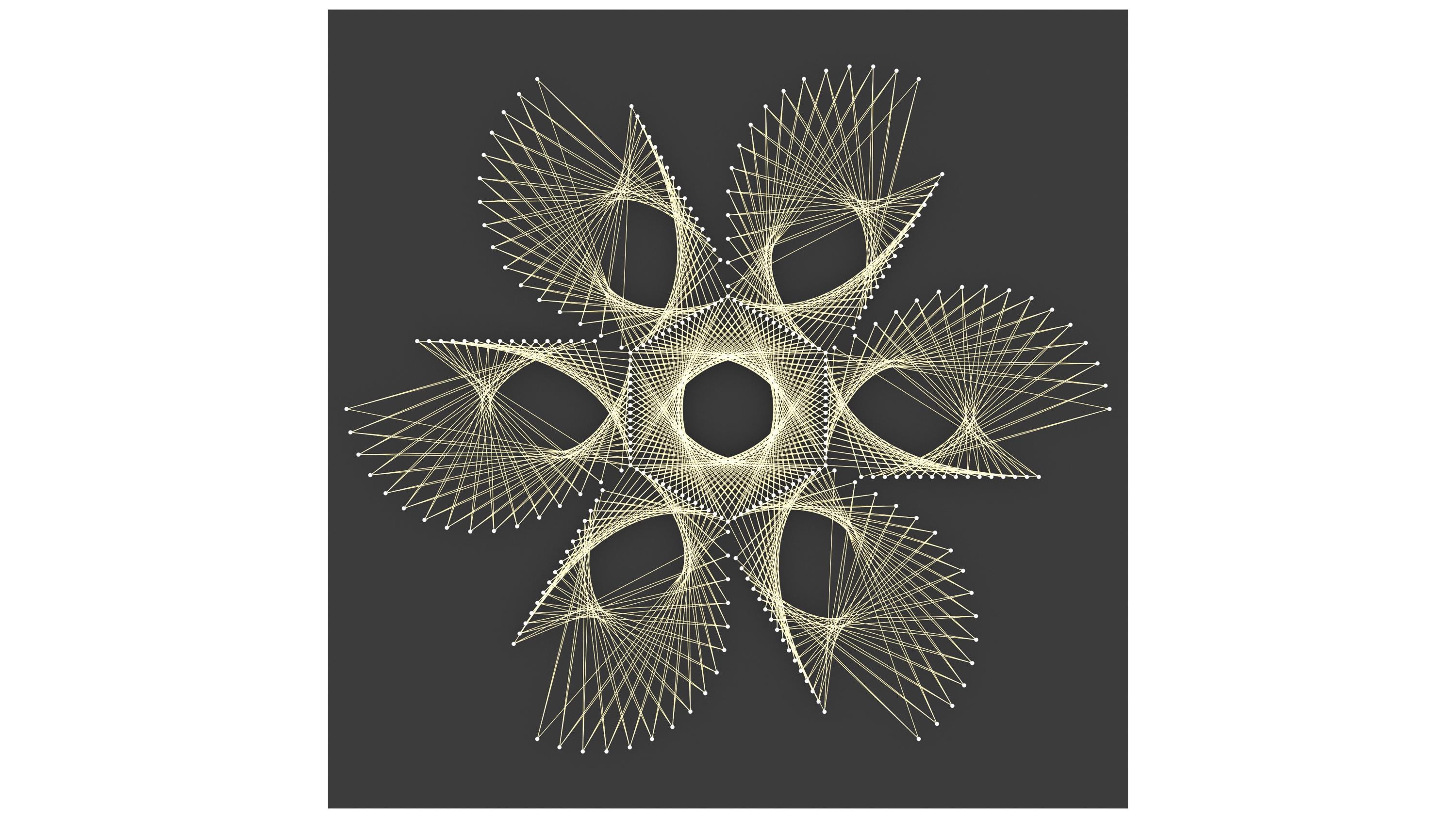 Flower - String Art Template (50 X 50 Cm) - Etsy