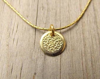 Two Layered Disc Necklaces Simple Gold Necklaces Gold Disc - Etsy