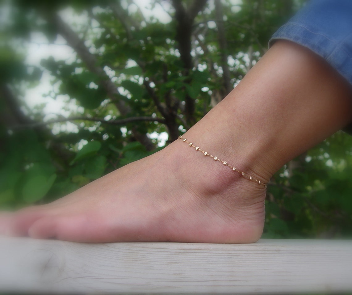 Gold Filled Anklet Gold Anklet Gold Ankle Bracelet Thin - Etsy