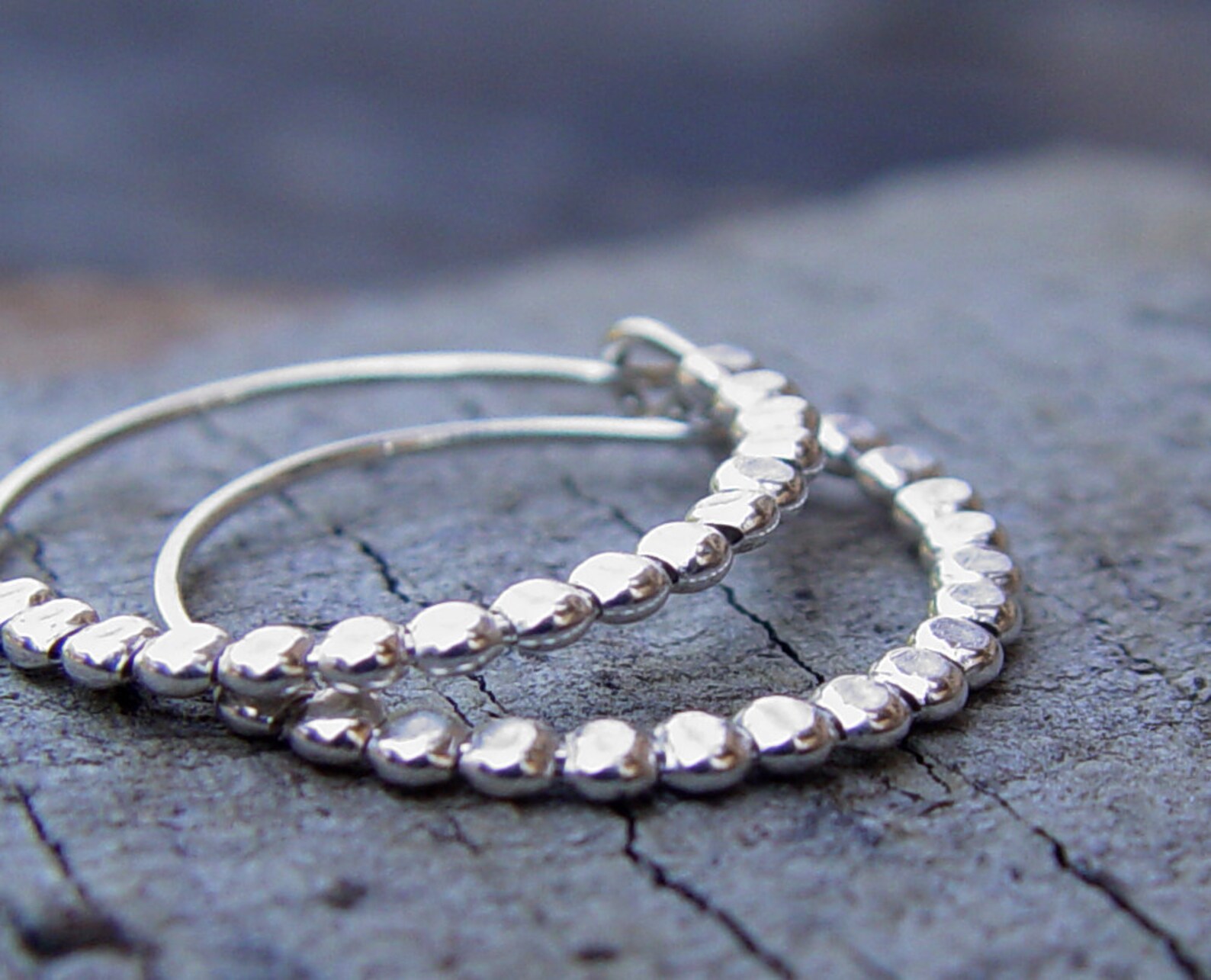 Silver Hoops Sterling Silver Hoops Silver Earrings - Etsy