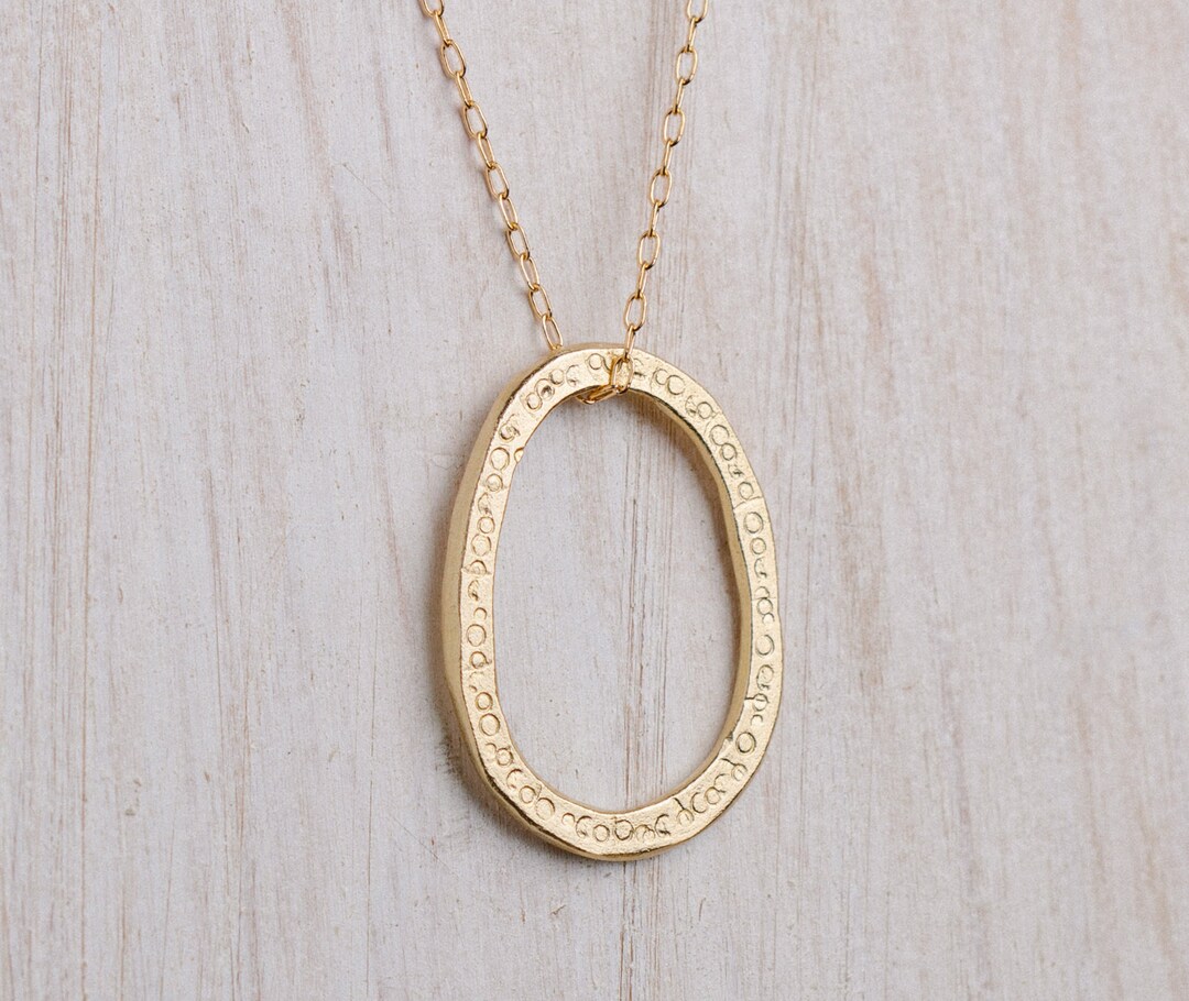 Organic Oval Necklace, Everyday Necklace, Layering Necklace, Minimalist ...