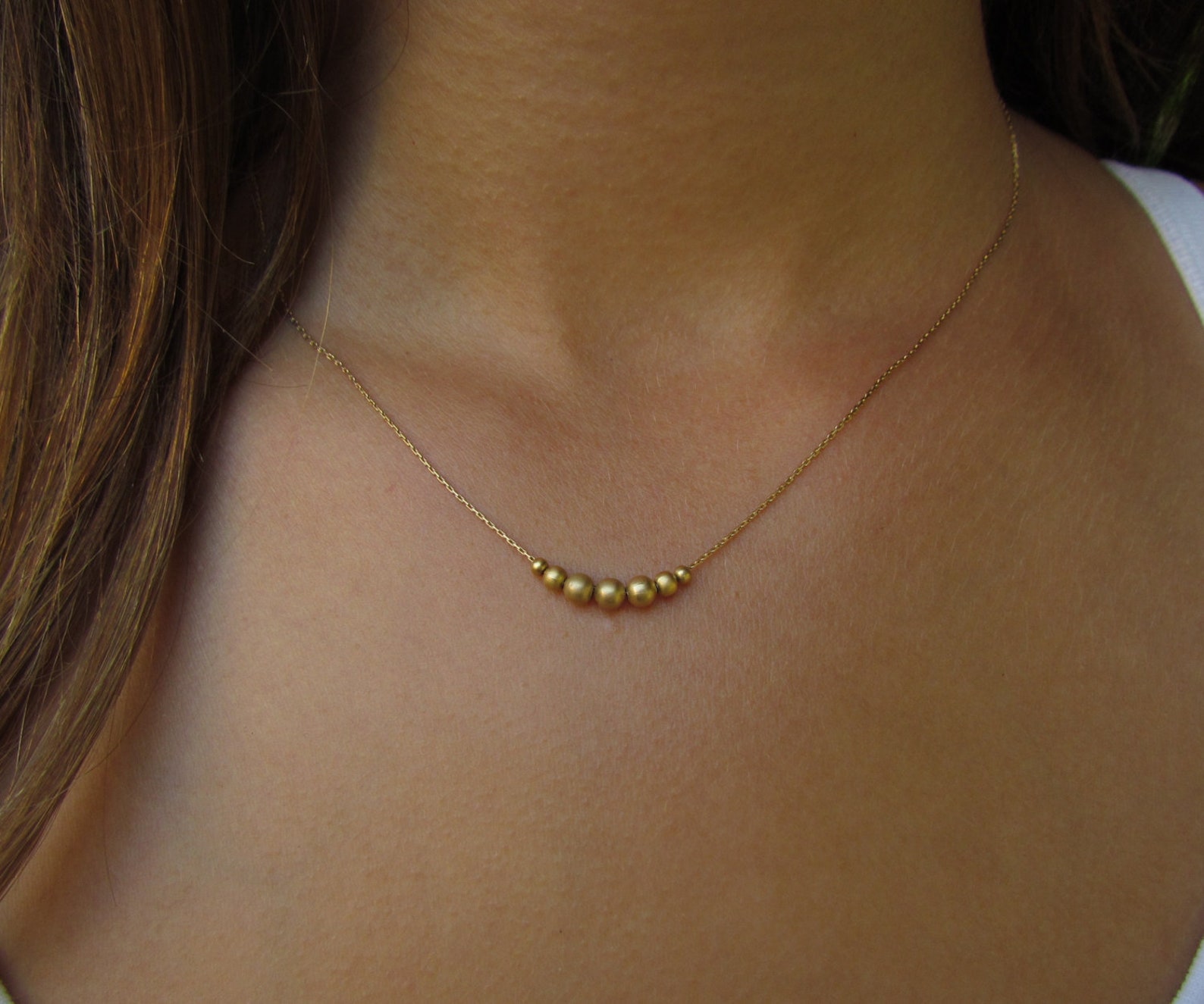 Simple Necklace Gold Necklace Gold Minimalist Necklace - Etsy