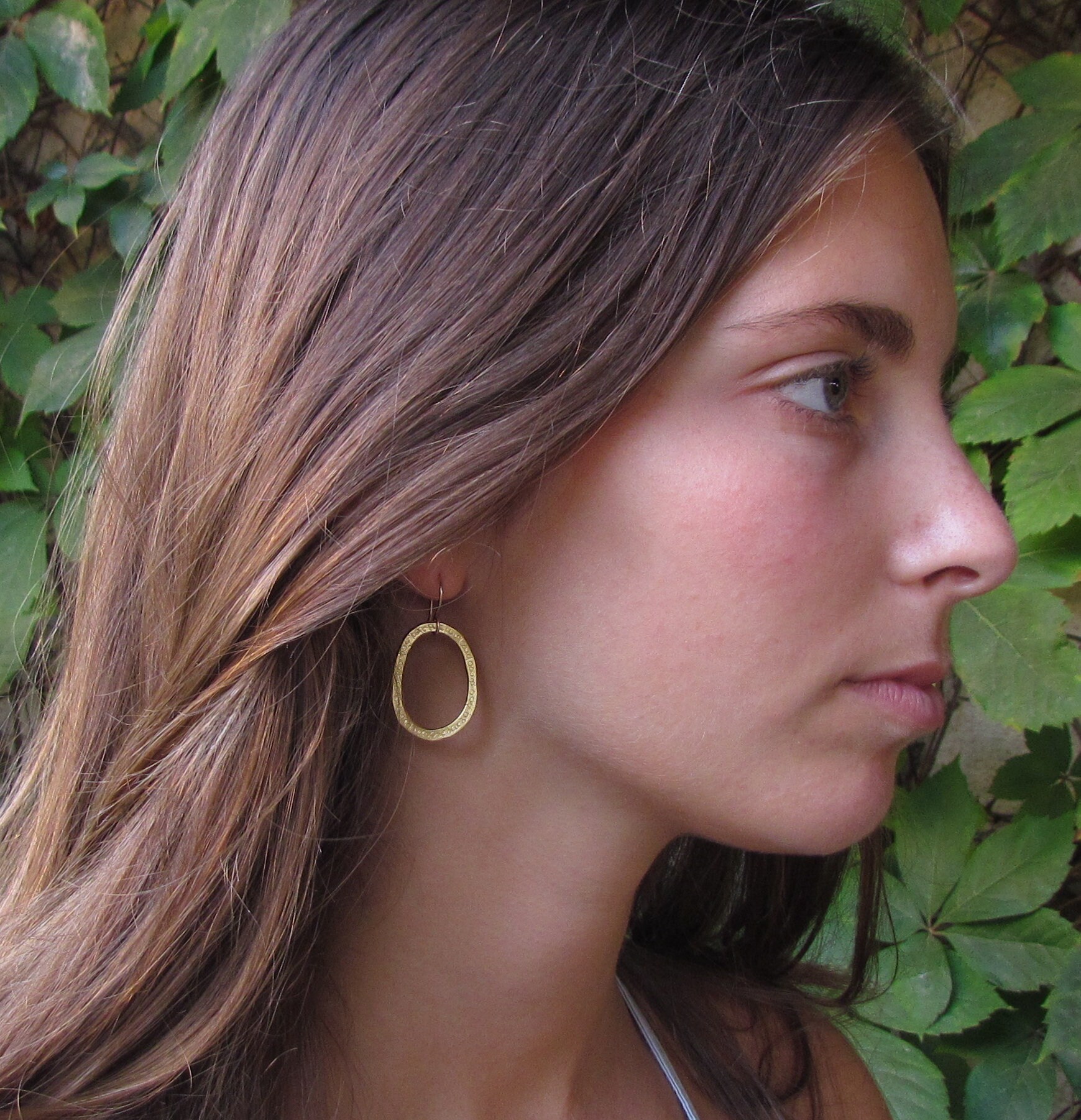 Gold Oval Earrings Gold Earrings Circle Earrings Simple | Etsy