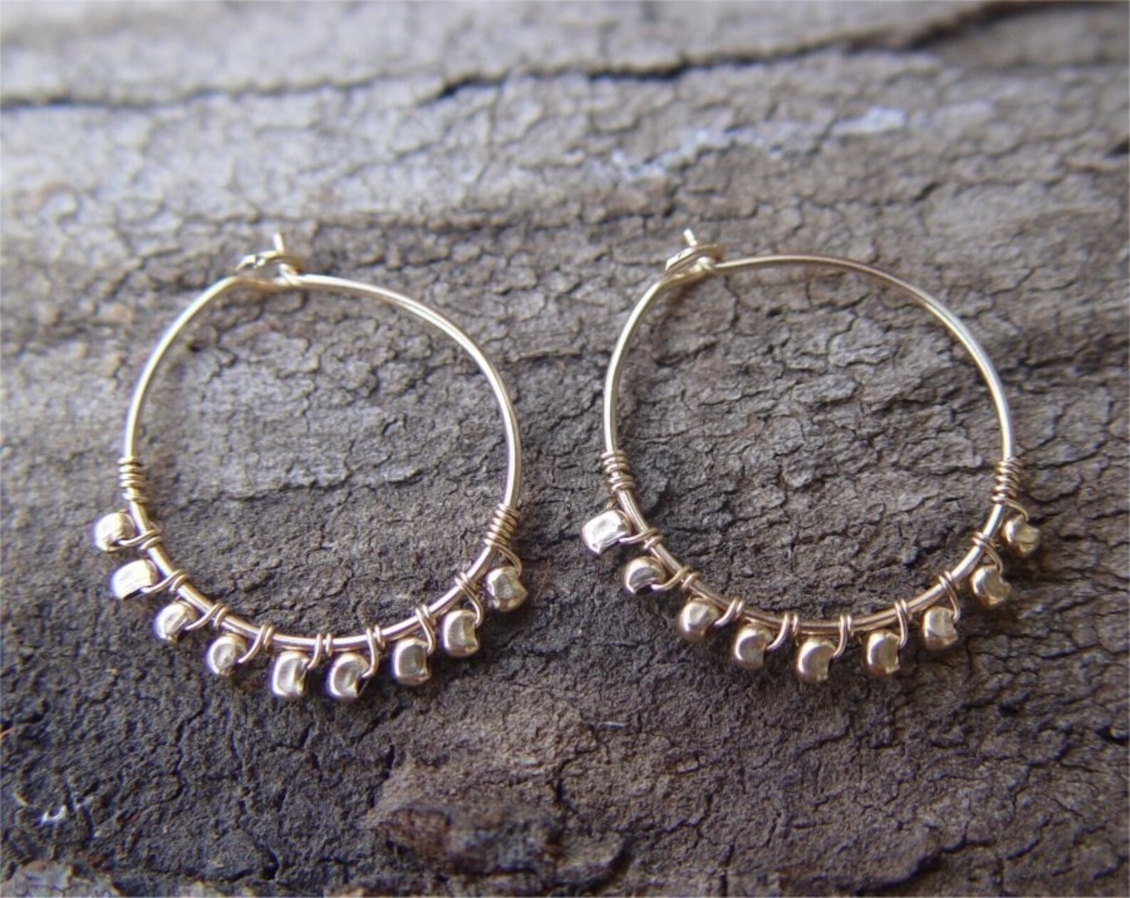 Small Gold Hoops Small Gold Hoop Earring Hammered Gold Hoop | Etsy