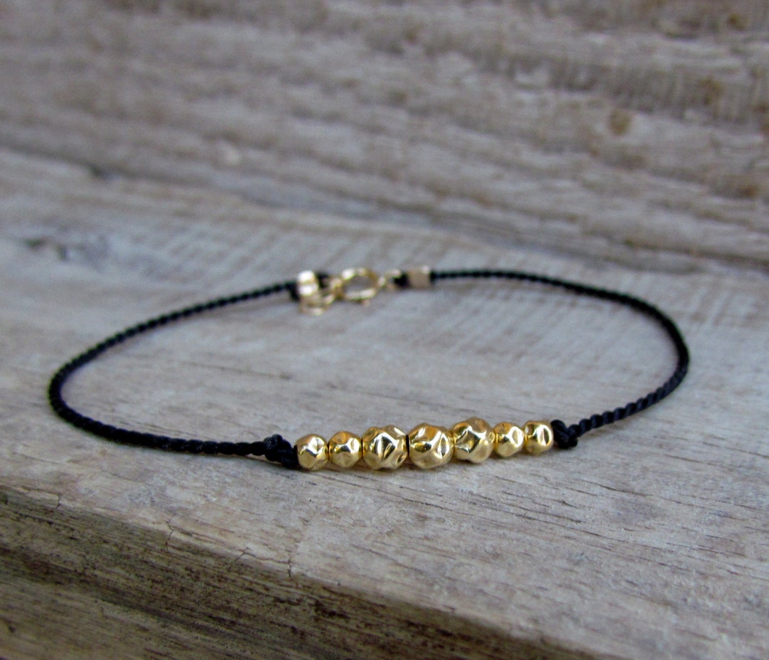 Black and Gold Bracelet - Etsy