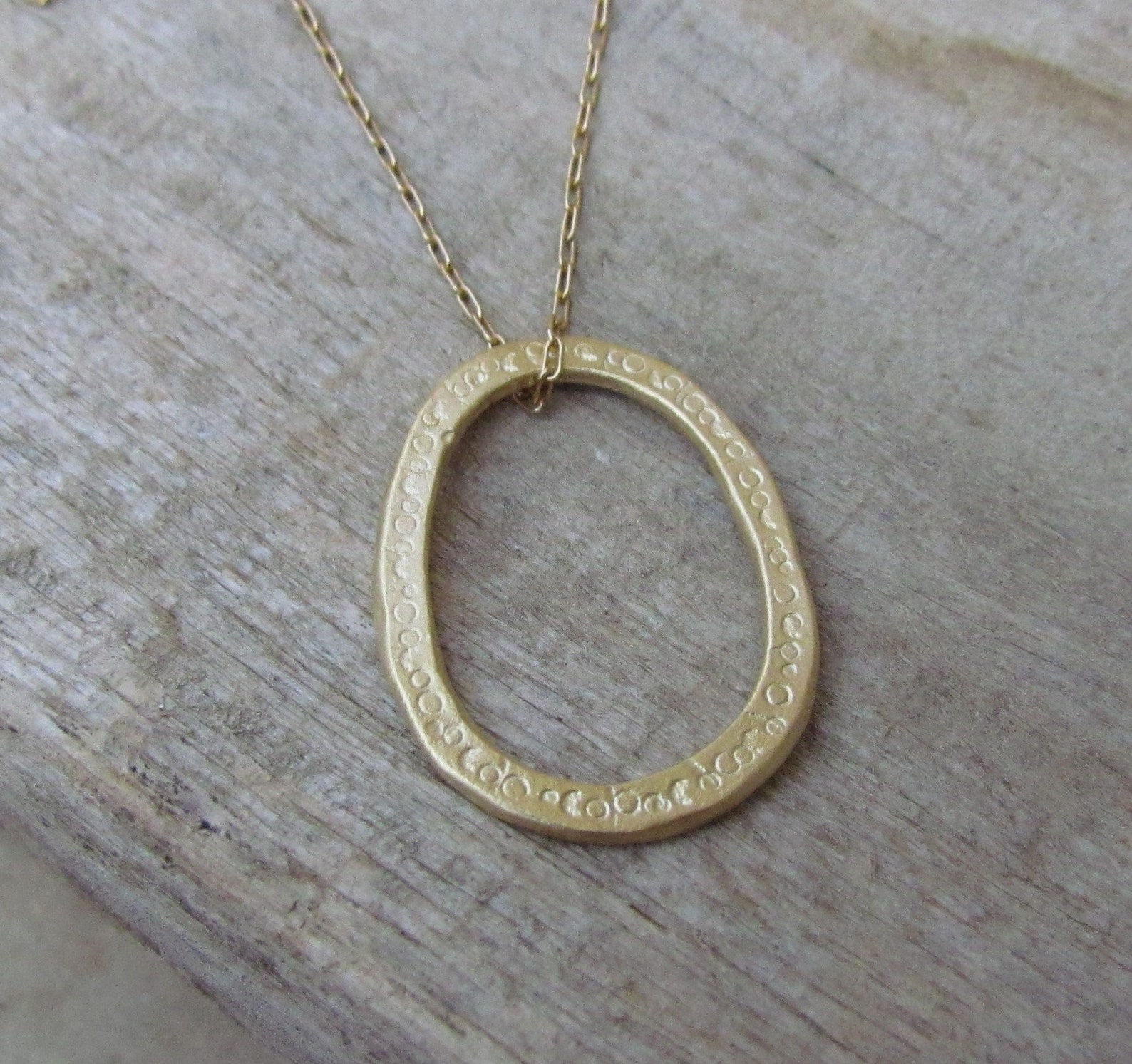 Organic Oval Necklace Everyday Necklace Layering Necklace - Etsy