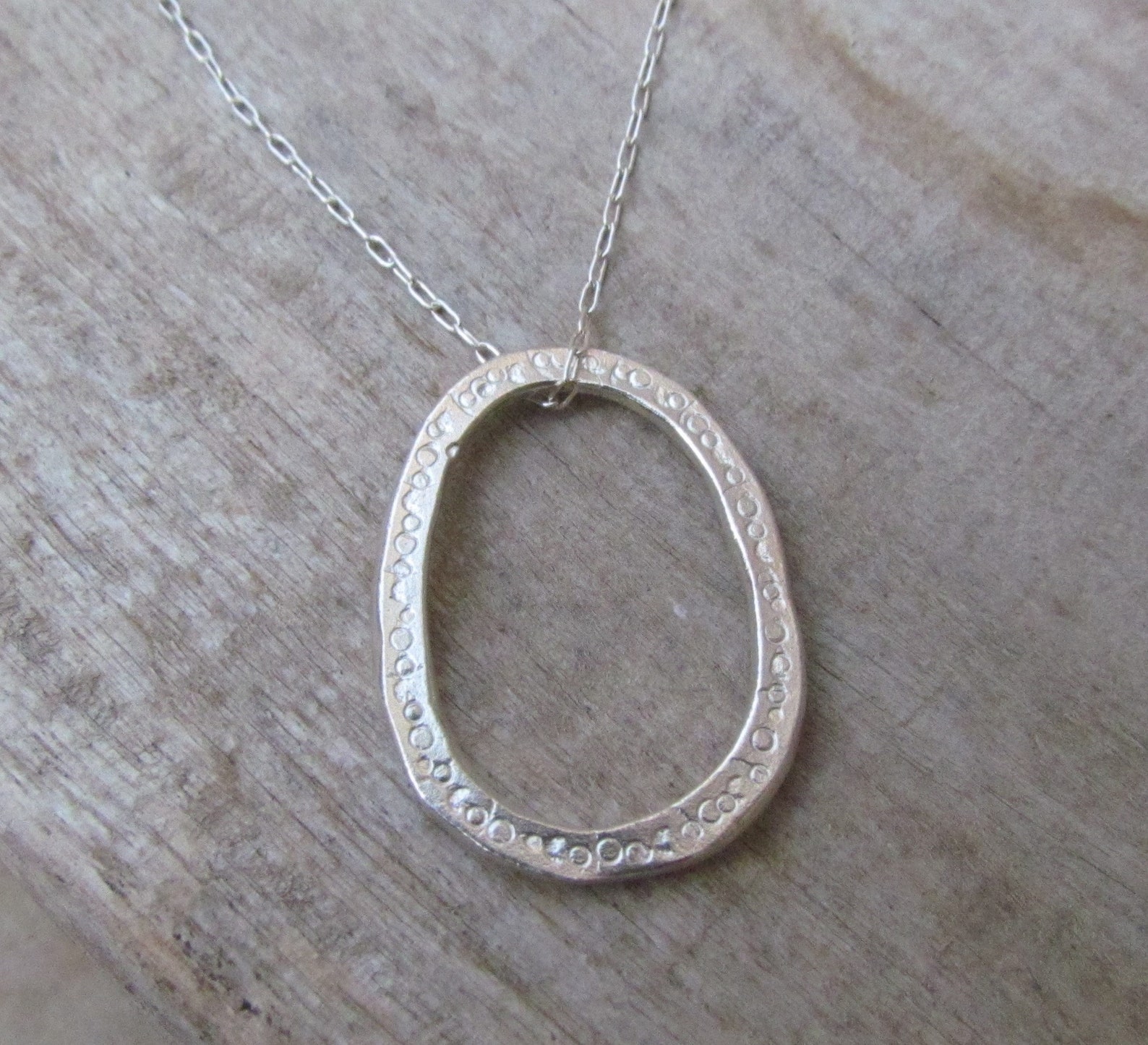 Organic Oval Necklace Everyday Necklace Layering Necklace - Etsy