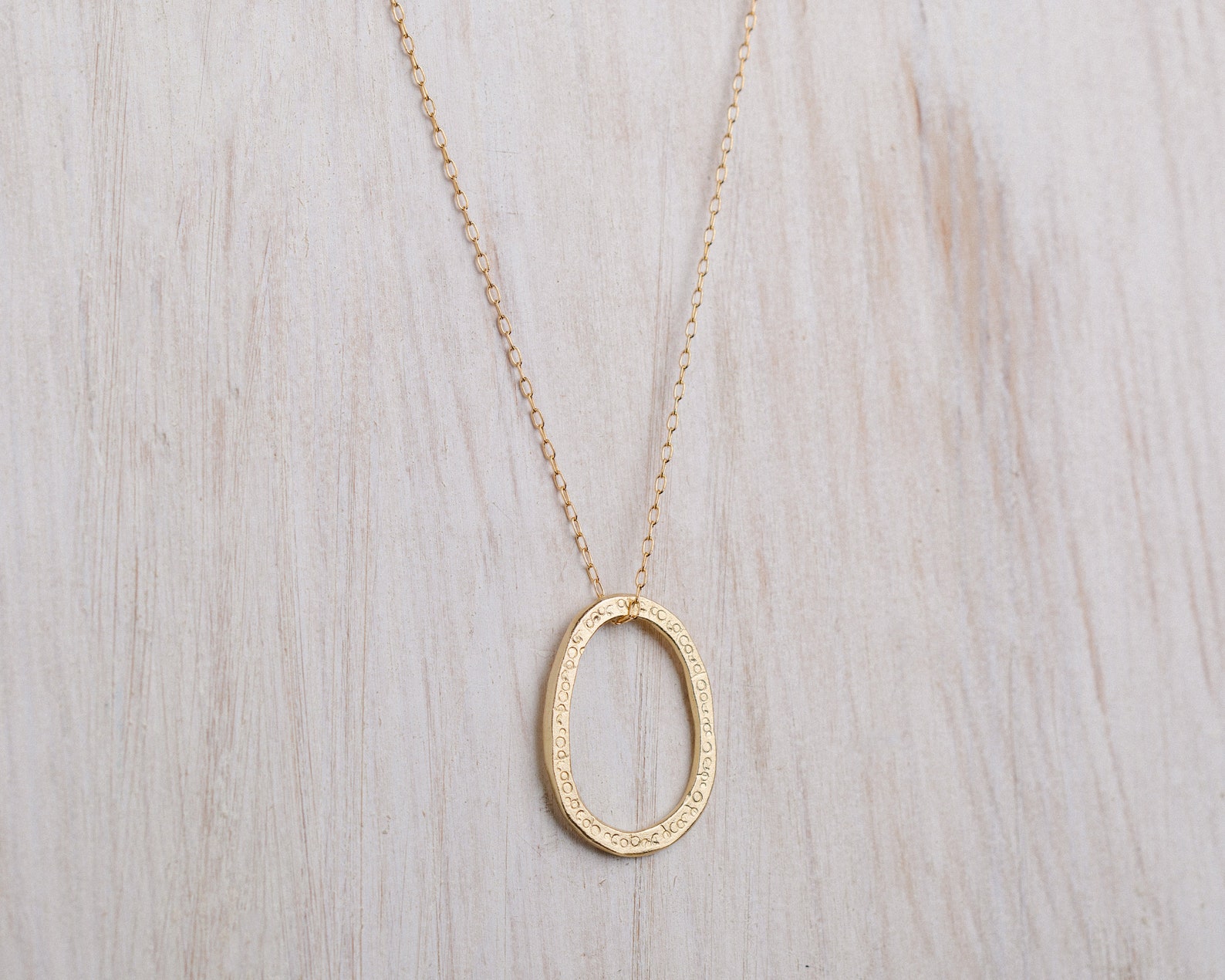 Organic Oval Necklace Everyday Necklace Layering Necklace - Etsy