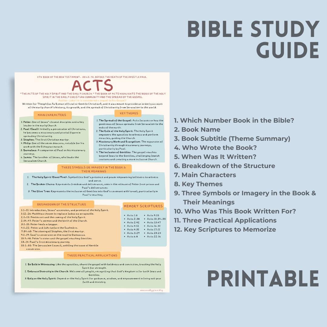 New Testament Bible Study Guide, Bible Study Printable, Printable Bible ...
