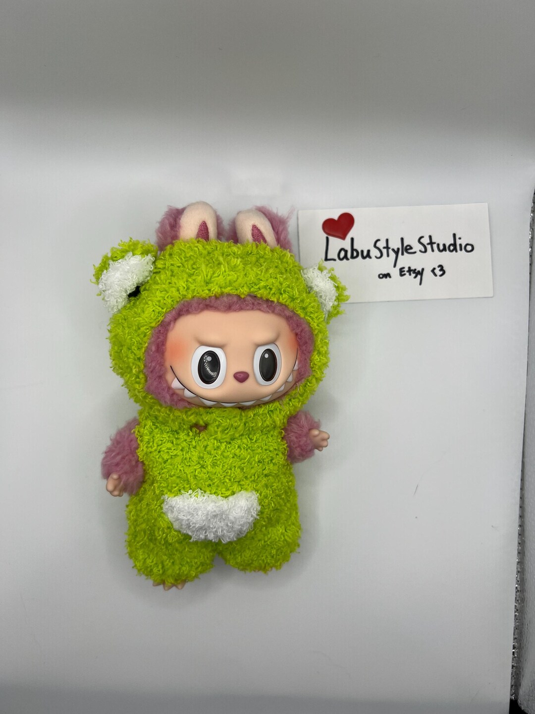 Hand Made Cute and Aesthetic Green Frog Outfit, Customize Your Labubu ...