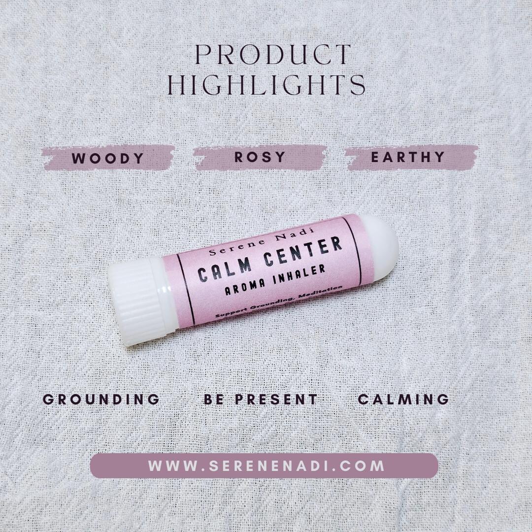 Calm Center Aroma Oil Inhaler Stick Aromatherapy Nasal Inhaler Handmade ...