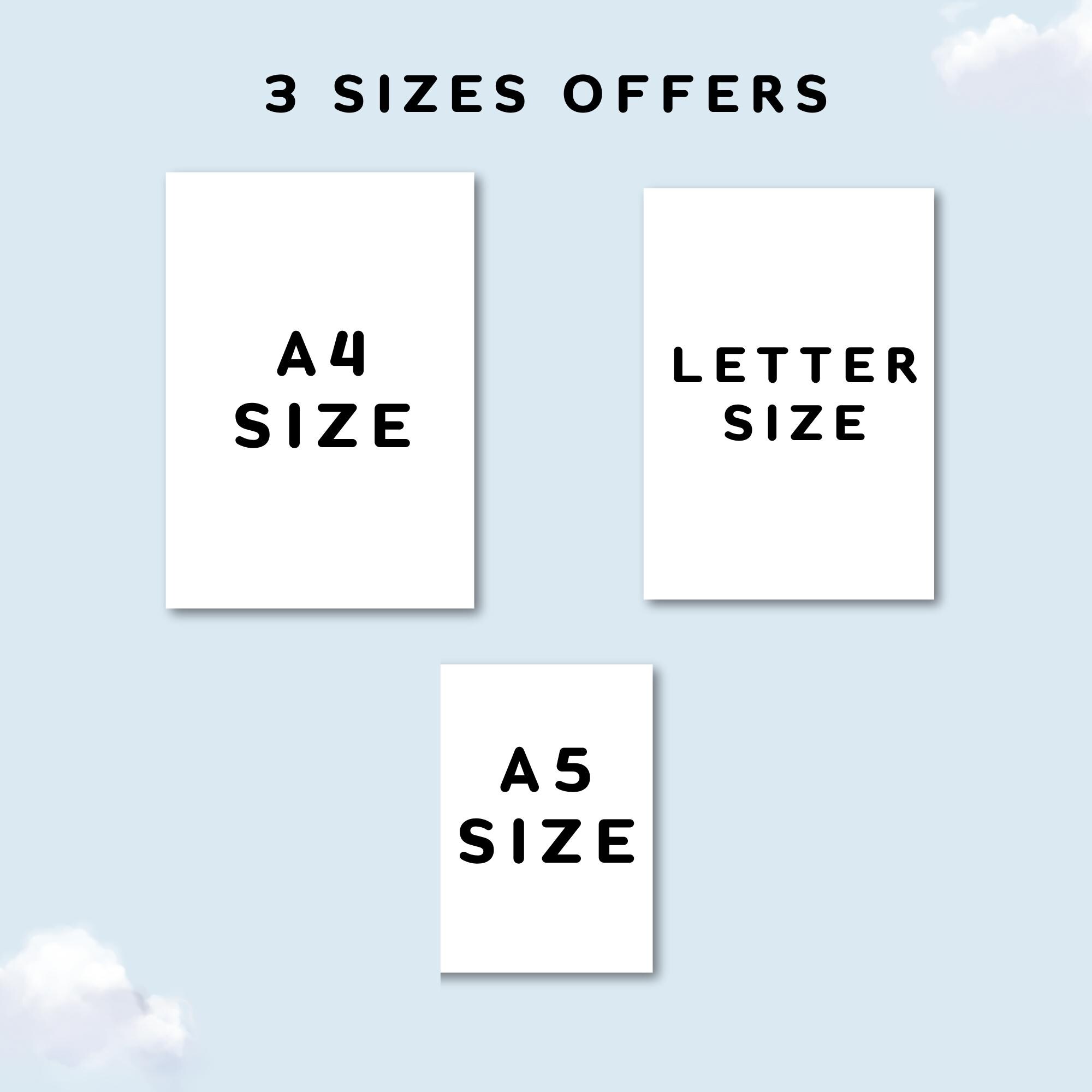 Printable Daily Checklist, Instant Download, A5/a4/letter Size - Etsy