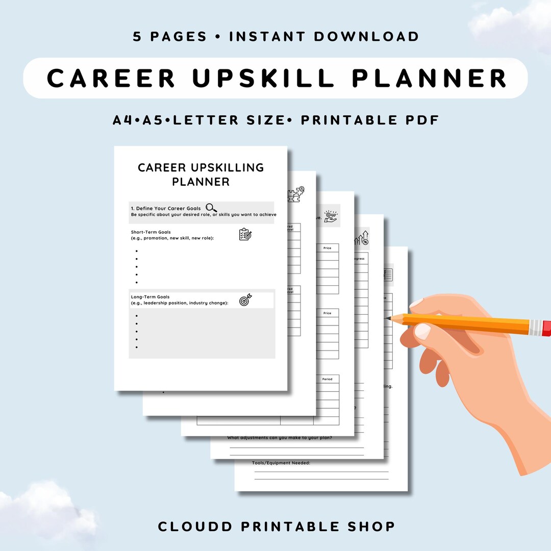 Printable Career Upskill Planner, Instant Download, A5/a4/letter Size ...