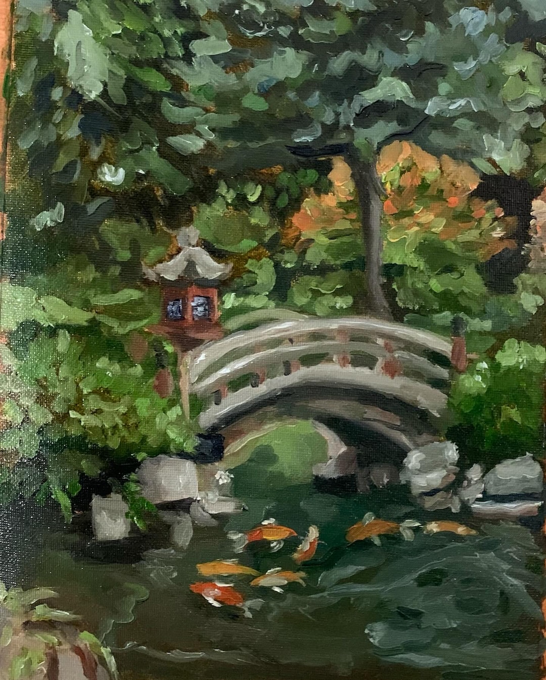 Japanese Koi Fish Pond Landscape- Print (8 1/2 X 11) - Etsy