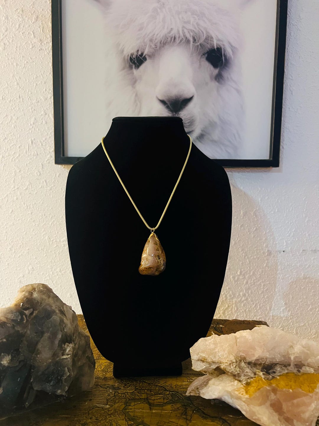 Handmade Oregon Blue Mountain Natural Stone Necklace. - Etsy