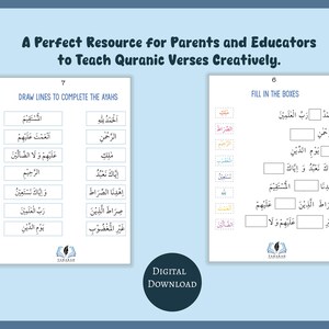 Surah Fatiha Activity Book| Surah Fatiha Memorisation| Surah Fatiha ...