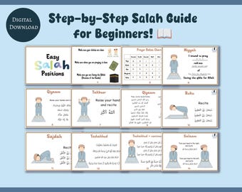 Salah Prayer Guide Poster: Step-by-step Instructions Digital Download ...