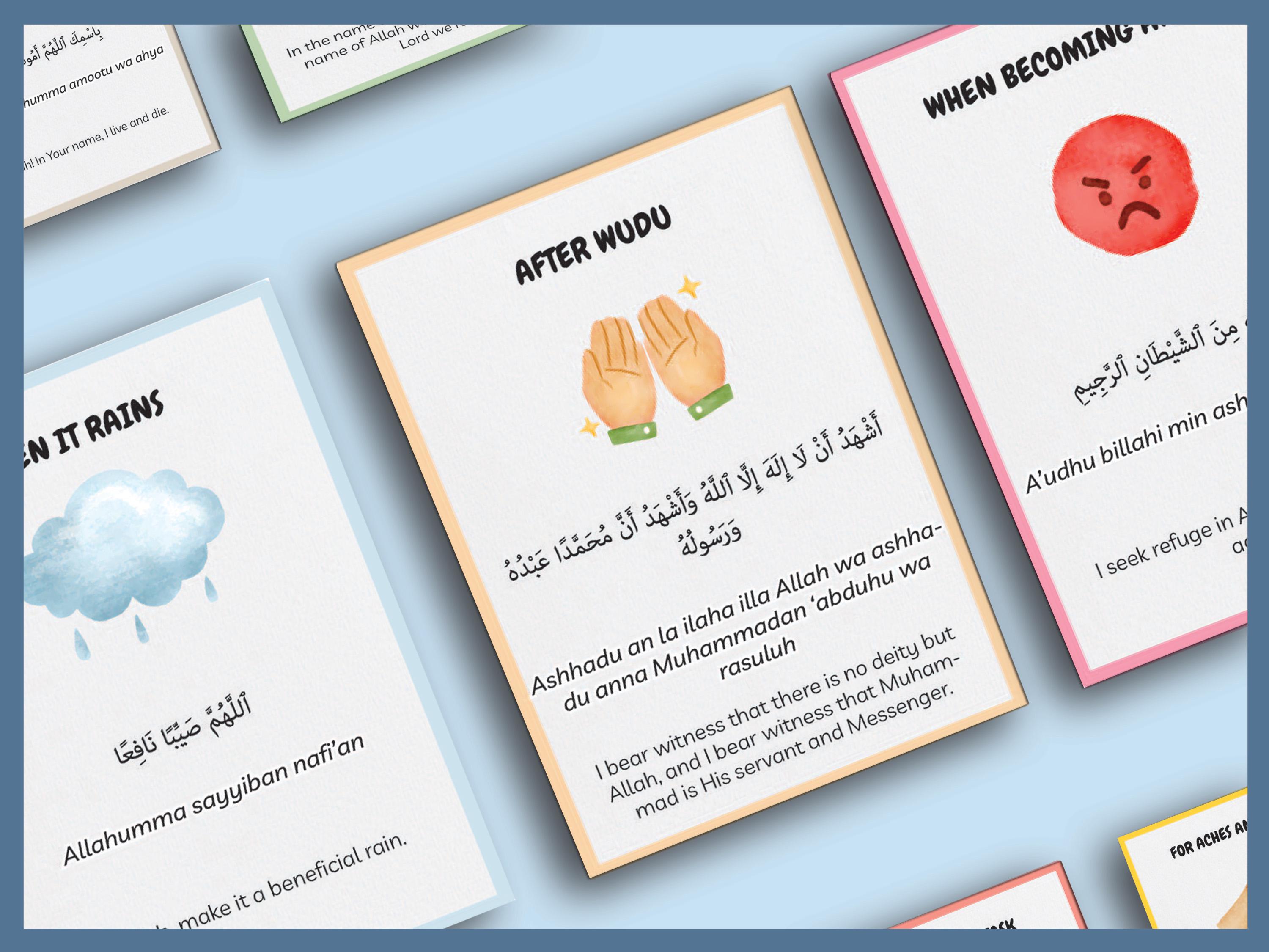 Kids Dua Flashcards Duas for Kids Children Dua Book Dua Flashcards ...