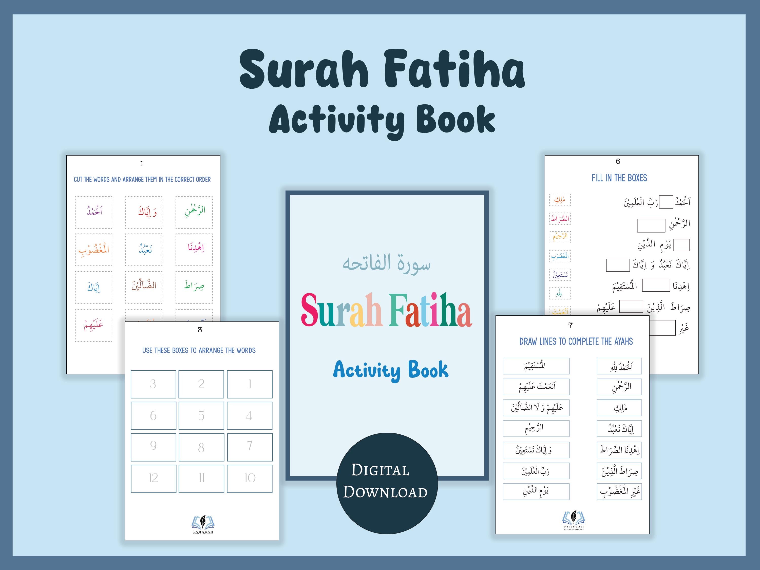 Surah Fatiha Activity Book| Surah Fatiha Memorisation| Surah Fatiha ...