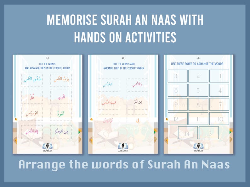 Surah Memorisation Activities, Quran Learning Activities, Islamic ...