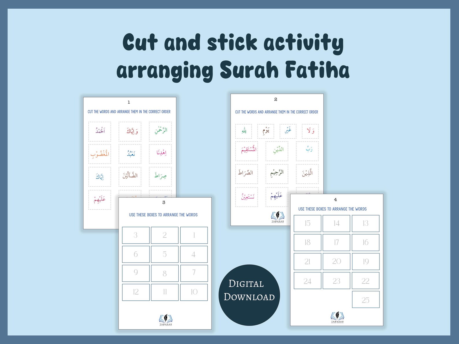 Surah Fatiha Activity Book| Surah Fatiha Memorisation| Surah Fatiha ...